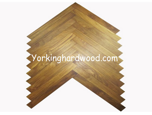 Herringbone teak parquet