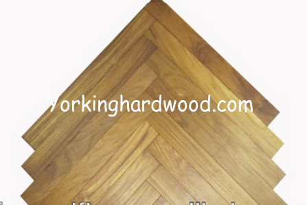 fishbone/herringbone teak parquet flooring