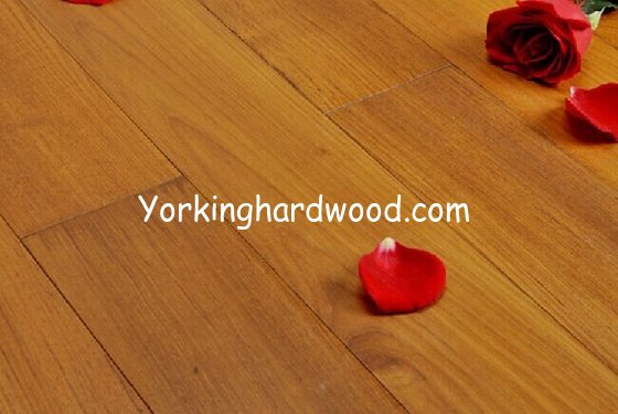 wax oiled massive parquet wood flooring - teak