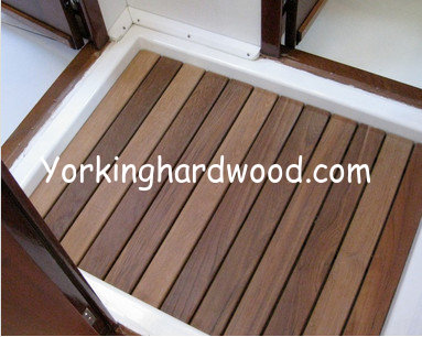 highly waterproof teak wood shower flooring