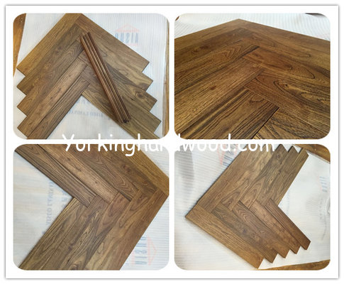 3/4" antique solid wood herringbone flooring - asian teak