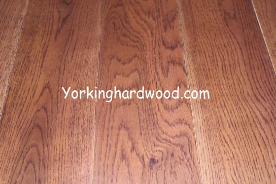red stained hand scraped oak hardwood flooring