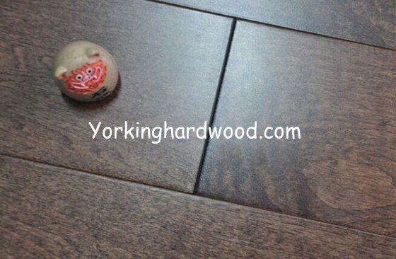 dark stained chinese maple hardwood flooring