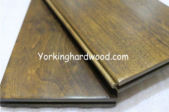 dark stained hardwood flooring - asian maple