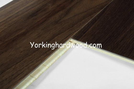 4-6 feet long 3 layer black walnut engineered flooring