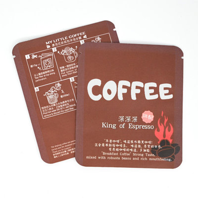 Custom Digital Printing 3 Side Sealed White Kraft Paper Matte Aluminum Foil Drip Coffee Bag Sachet