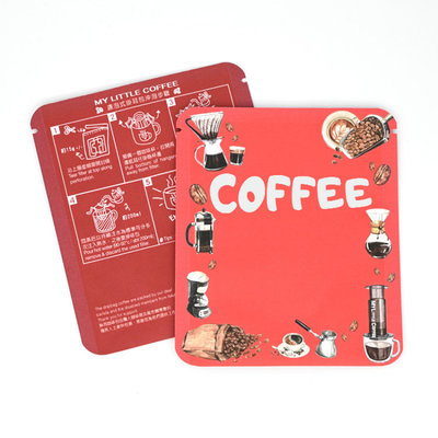 Custom Digital Printing 3 Side Sealed White Kraft Paper Matte Aluminum Foil Drip Coffee Bag Sachet