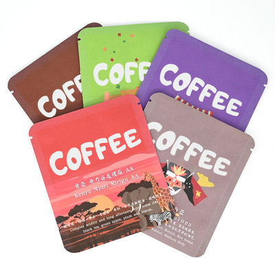 Custom Digital Printing 3 Side Sealed White Kraft Paper Matte Aluminum Foil Drip Coffee Bag Sachet