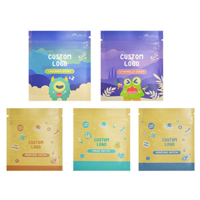 Three Side Sealed Kraft Paper Zipper Bag Aluminum Foil Coated Paper Bag Flat Mouth Small Self Sealing Bag Mylar Bag