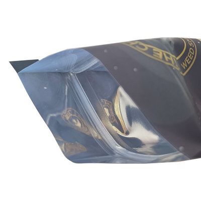Water proof Kraft Stand Up Pouch Bag Zipper Pouch Storage Brown Paper Bags with Zip Lock and Window for Storing Nuts