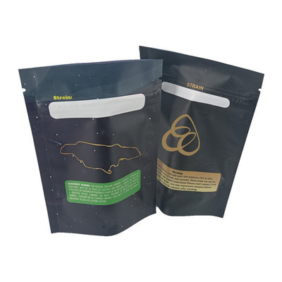 Water proof Kraft Stand Up Pouch Bag Zipper Pouch Storage Brown Paper Bags with Zip Lock and Window for Storing Nuts