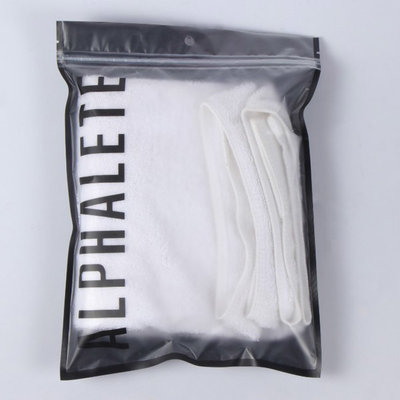 Custom print Eco friendly ziplock Clear garment black packaging bag with zipper clothing opp plastic bags