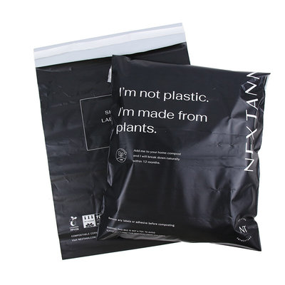 Custom logo Eco Friendly Compostable Plastic Poly mailing Shipping Biodegradable Pink Packaging Mailer Bag