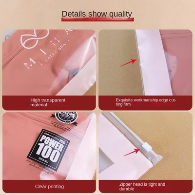 Recycled Clothing Packaging Clear Plastic Resealable Bag Packing Zipped Package For Cloth Zip Lock Bags