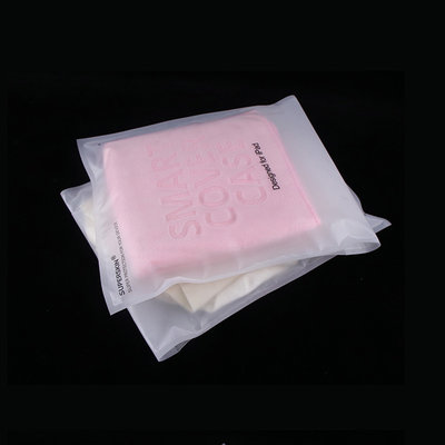 Custom printed Self-adhesive bag clothing clothes logo transparent t shirt zipper swimwear underwear Matte plastic packa