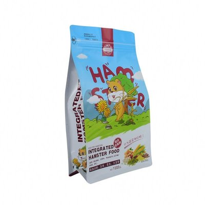 Brc Certificated Heal Seal Block Bottom Packing Ziplock Pouch Laminated Dog Food Packaging Bag