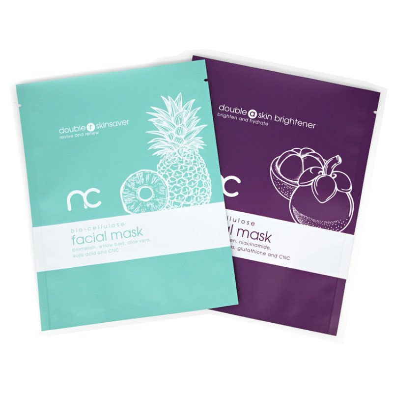 Eco-friendly Custom Heat Seal Aluminum Foil Cosmetic Face Masking Pack Pouch Skin Care Packaging Bag