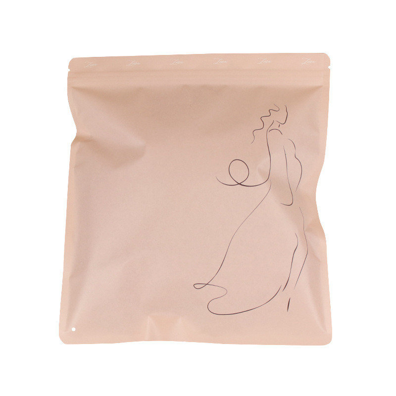 Biodegradable Frosted matte ziplock OEM waterproof bag zipper plastic zip packing bag for clothes clothing
