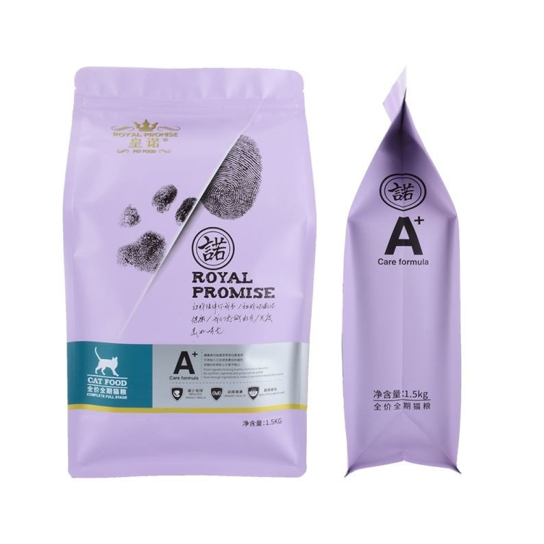 Custom Logo Print Moisture Proof Stand Up Ziplock Bag Animal Feed Pet Dog Food Packaging Bag