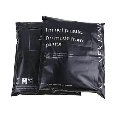 Custom logo Eco Friendly Compostable Plastic Poly mailing Shipping Biodegradable Pink Packaging Mailer Bag