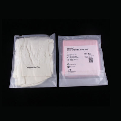 Custom printed Self-adhesive bag clothing clothes logo transparent t shirt zipper swimwear underwear Matte plastic packa