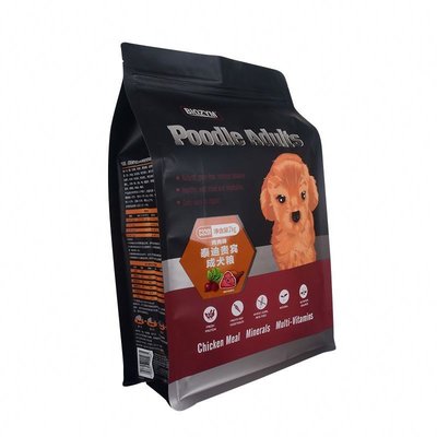 Brc Certificated Heal Seal Block Bottom Packing Ziplock Pouch Laminated Dog Food Packaging Bag