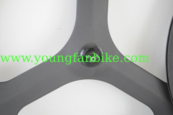 2014 Hot sale 700c light tri-spokes /3-spoke carbon clincher wheel for road &track bike