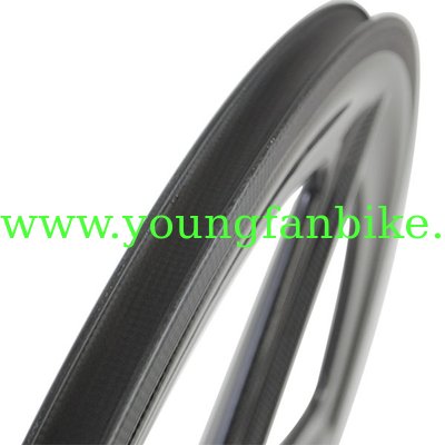 New 700c 3k/matt tri-spokes carbon clincher wheel with 66mm for road bicylce &track bike