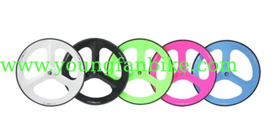 colorful popular700c light tri-spokes /3-spoke carbon clincher wheel for road &track bike