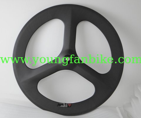Hot sale CHEAP 700c Chinese tri-spokes carbon clincher wheel for road bicycle&track bike