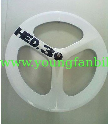 White super lighth YOUNGFAN BIKE 700C cheap 3-spoke carbon clincher wheel for road bike