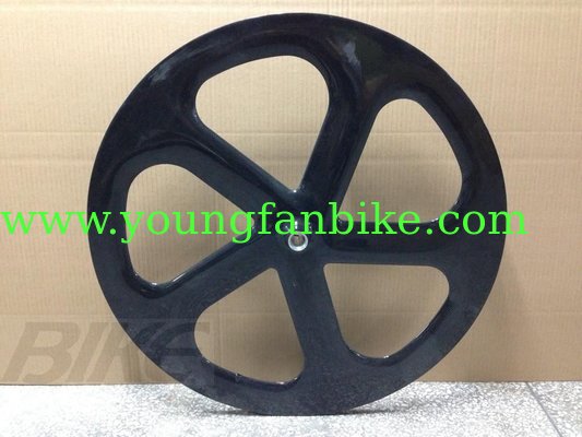 2014 new Design light 700c 5-spokes carbon clincher wheel with 66mm for road &track bike