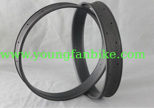 Full Carbon fat bike wheels 80mm width Sand bike wheels clincher rims 26er for snow wheel