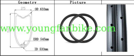 hot sale light bike carbon 700c 50mm tubular rims 25mm width with Basalt braking surface