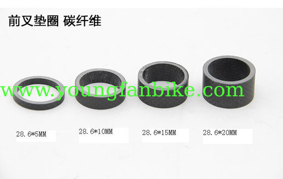 3k mattfull Carbon Fibre Fork Bowl Headset  Mountain Bike Washer Headparts Backup Ring weight 5/10/15/20mm