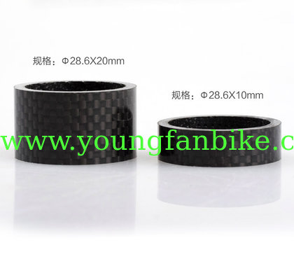 3k mattfull Carbon Fibre Fork Bowl Headset  Mountain Bike Washer Headparts Backup Ring weight 5/10/15/20mm