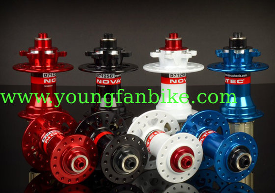 Novatec Hub D711SB D712SB ultra-light disc brake bearing MTB mountain bike hubs 28h 32h Red Black color with Skewers