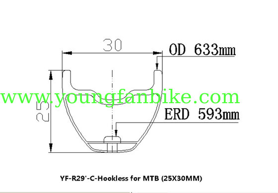 top quality Carbon MTB Tires 29er Hookless rims 30mm width 25mm depth for mountain bike ud/matt finish clincher Wheel
