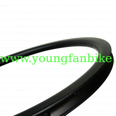 Full Carbon BMX Clincher Rim 520mm 24inch 35mm Depth 23mm Width Small Bike Wheel Basalt Braking Surface Clincher Tires R