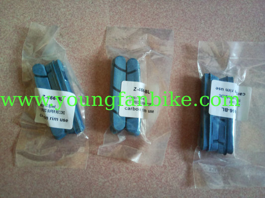 BLUE Color brake pads replacement for carbon road bike wheel cork wood material shiman &campygnolo cassette body