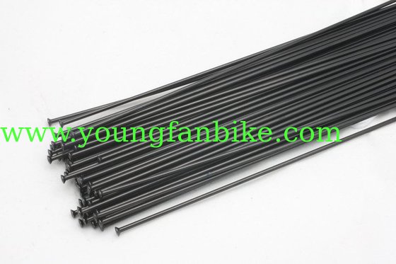 DT champion spoke 2.0/1.8 round spoke J-bend /straight pull head spokes 210-310mm black/silver color