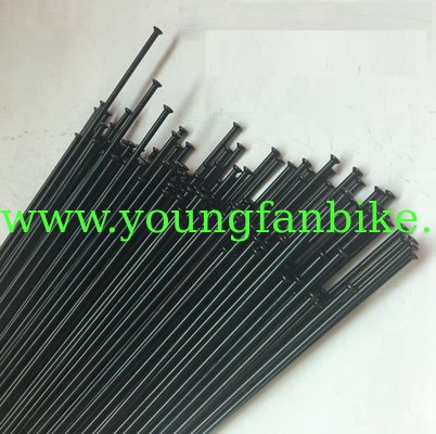 DT champion spoke 2.0/1.8 round spoke J-bend /straight pull head spokes 210-310mm black/silver color
