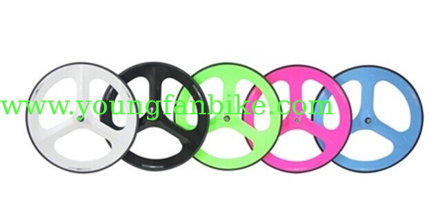 colorful popular700c light tri-spokes /3-spoke carbon clincher wheel for road &track bike