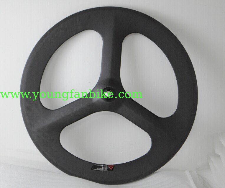 Hot sale 700c Chinese tri-spokes /3-spoke carbon clincher wheel for road bicycl&track bike