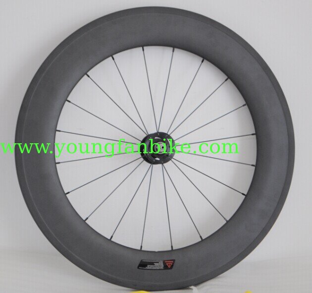 100% hand built 700c 88MM Carbon Tubular wheelsets with width 23mm fixed gear track bike