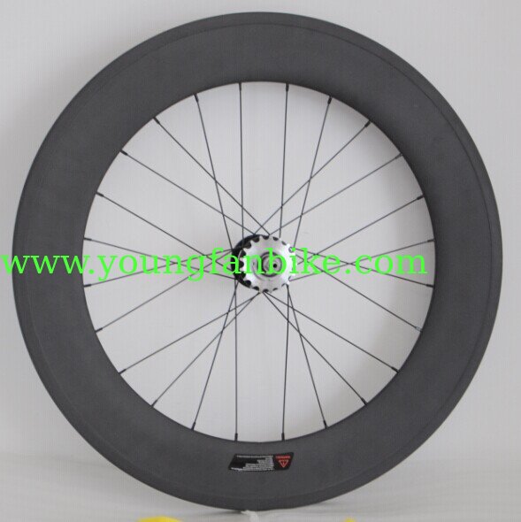 Best pirce Chinese700c 88MM Carbon Tubular wheelsets with width 23mm fixed gear track bike