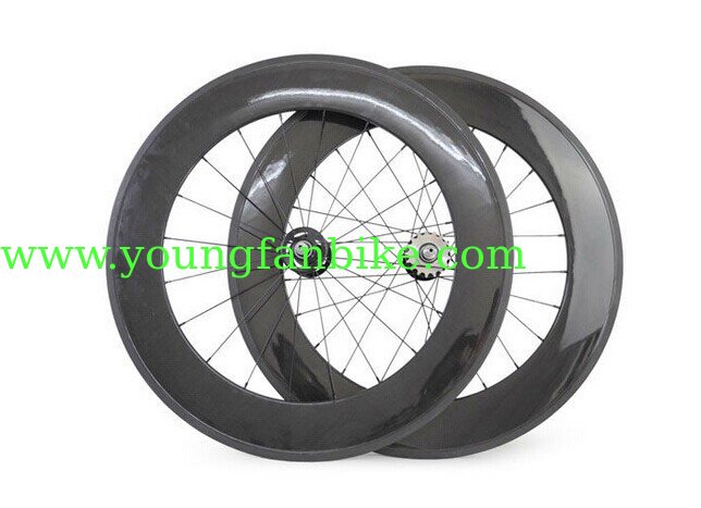 Hot sale 700c  88MM Carbon clincher wheelsets with width 23mm fixed gear for track bike