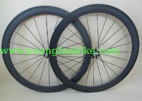 Hand built cheap Wheel Material 50mm*23mm 700c full carbon rim clincher road bike wheelset