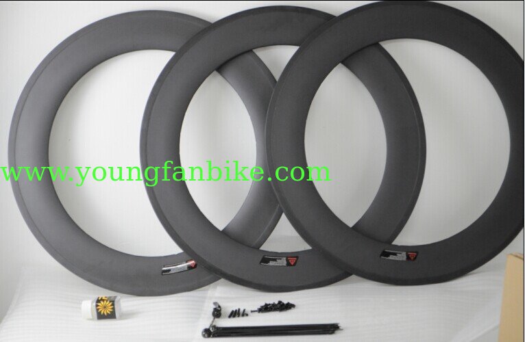 2014 YOUNGFANBIKE 700C 88mm clincher rims road/track bike wheel ud/3k matte width 23mm