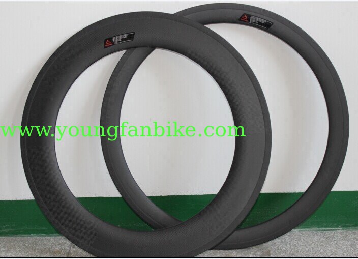 Superlight carbon 700C 3k matte 88mm/60mm clincher rims road/track bike wheel  width 23mm
